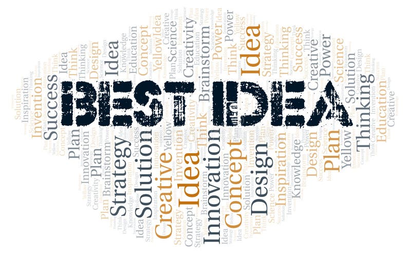 Best Idea Typography Word Cloud Create with the Text only. Stock ...