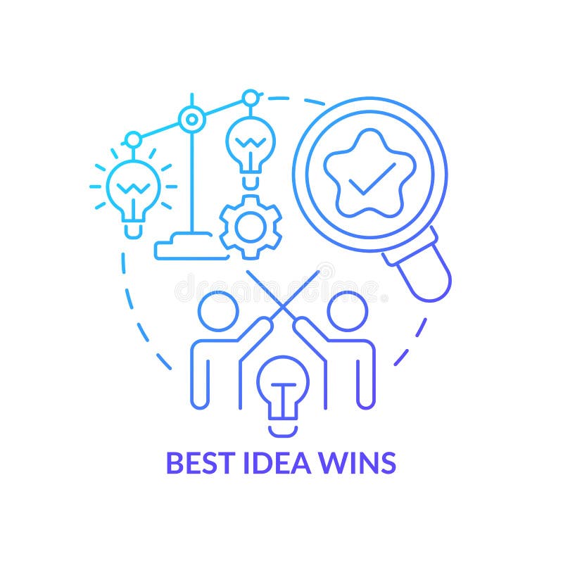 Best Idea Wins Blue Gradient Concept Icon Stock Vector - Illustration ... Best Idea Wins Blue Gradient Concept Icon Stock Vector - Illustration ...