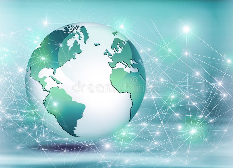 Best Internet Concept of Global Business. Globe, Glowing Lines on ...