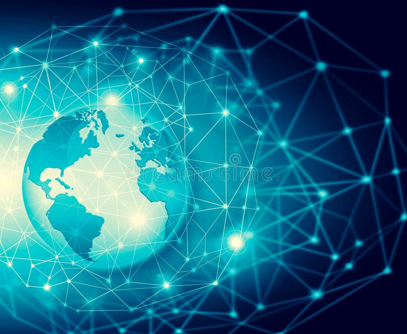 Best Internet Concept of Global Business. Globe, Glowing Lines O Stock ...