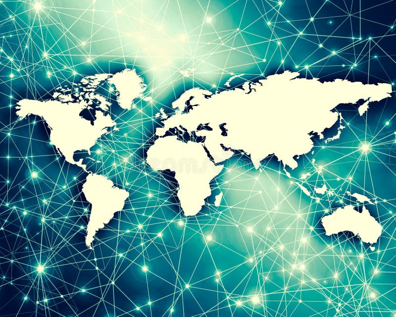 Best Internet Concept of Global Business. Globe, Glowing Lines on ...