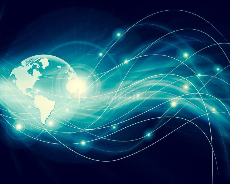 Best Internet Concept of Global Business. Globe, Glowing Lines on ...