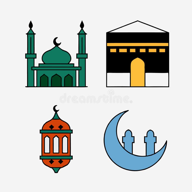 Best Islamic Symbols for Design and Illustration Stock Vector ...