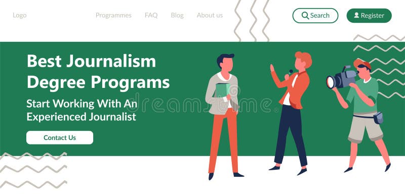 Best Journalism Degree Programs, Website Page Stock Vector ...