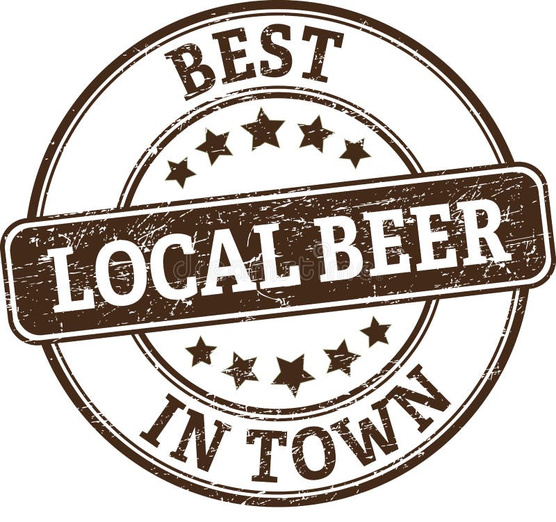 Best Local Beer in Town Stamp Stock Illustration - Illustration of icon ...
