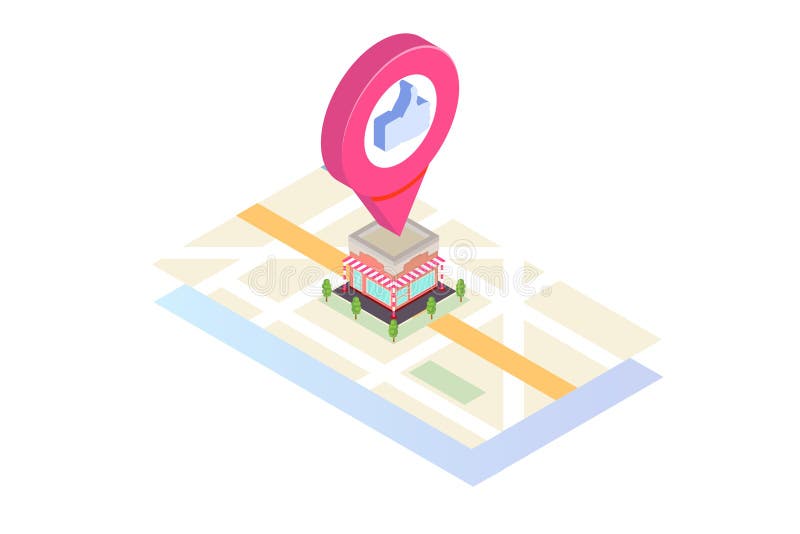 The Best Location on the Map. Pointing To the House Stock Vector ...