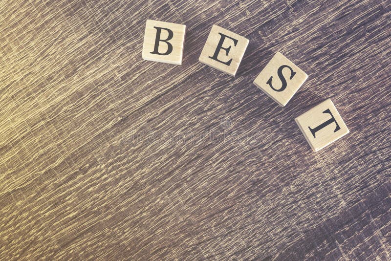 Best Message Formed with Wooden Blocks Stock Image - Image of ...