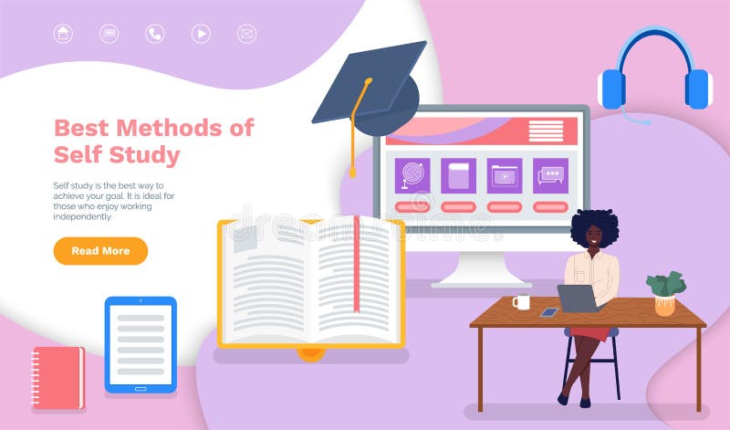 Best Methods of Self Study, Online Education Website. African Woman ...