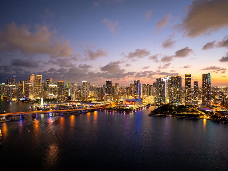 Best Miami Sunset of the Year Stock Photo - Image of travel, dusk ...