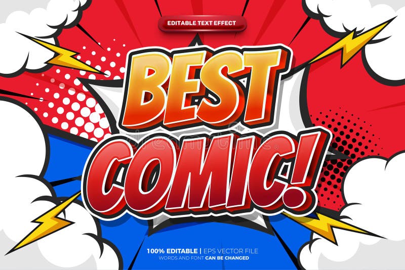 Best Modern Comic Cartoon Text Effect Stock Vector - Illustration of ...