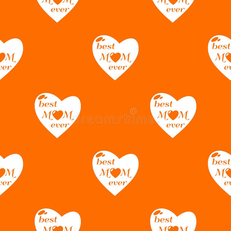 Best Mother Pattern Vector Orange Stock Vector - Illustration of gift ...
