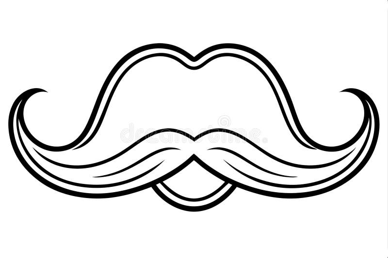Best Moustache Vector Solid, Line Art, Silhouette Illustration Stock ...