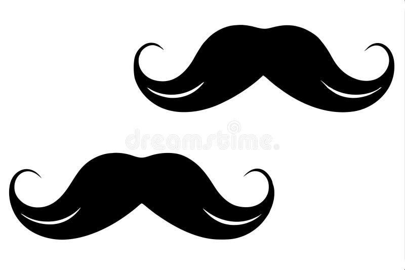 Best Moustache Vector Solid, Line Art, Silhouette Illustration Stock ...