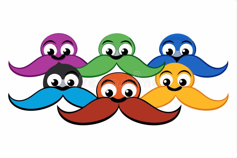 Best Moustache Vector Solid, Line Art, Silhouette Illustration Stock ...