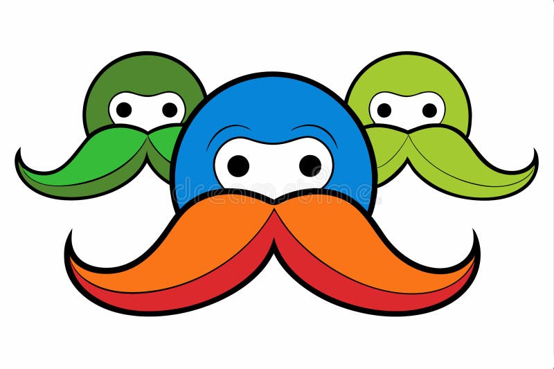 Best Moustache Vector Solid, Line Art, Silhouette Illustration Stock ...