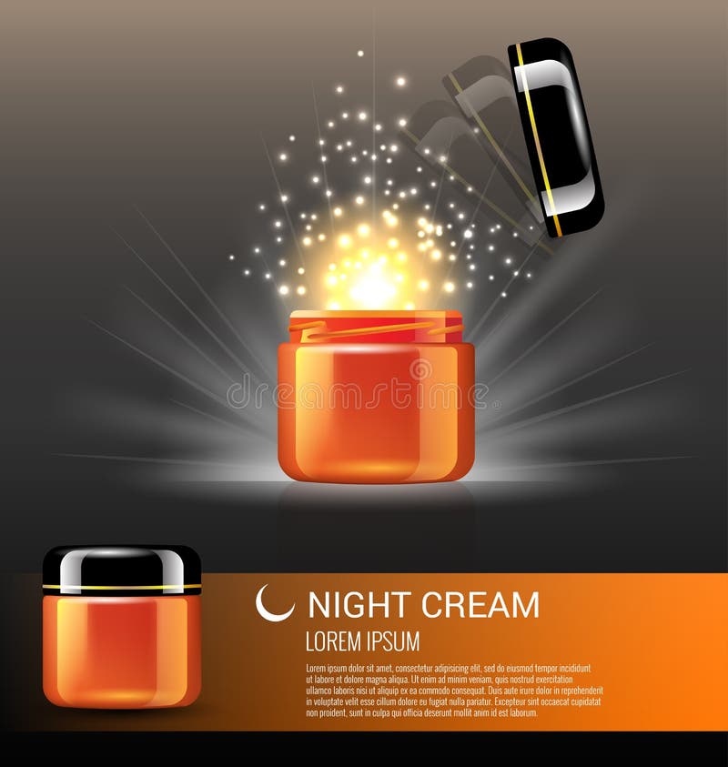 Best Night Cream Products for Skin Care Stock Vector - Illustration of ...