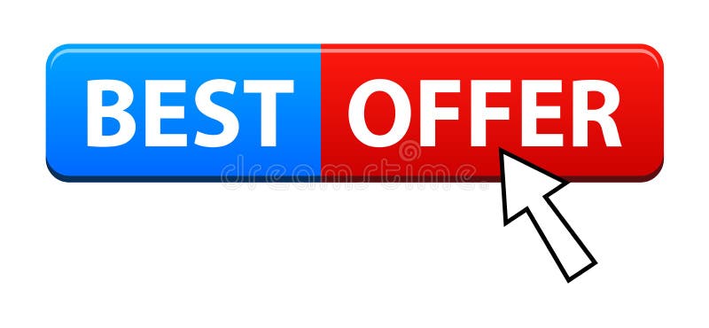 Best offer button stock vector. Illustration of choice - 203228662