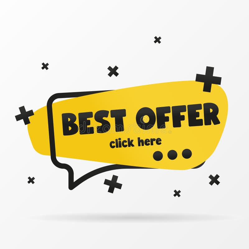 BEST OFFER BANNER ART PICTURE VECTOR ILLUSTRATION Stock Illustration ...