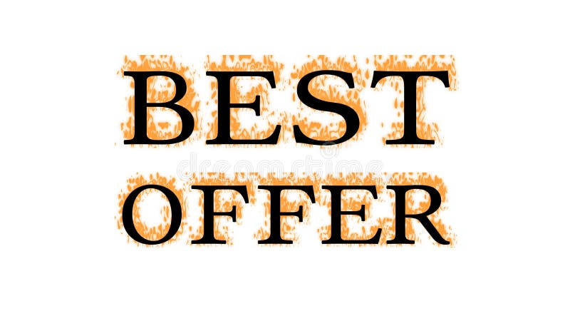 Offer Fire Text Effect Violet Background Stock Video - Video of badge ...