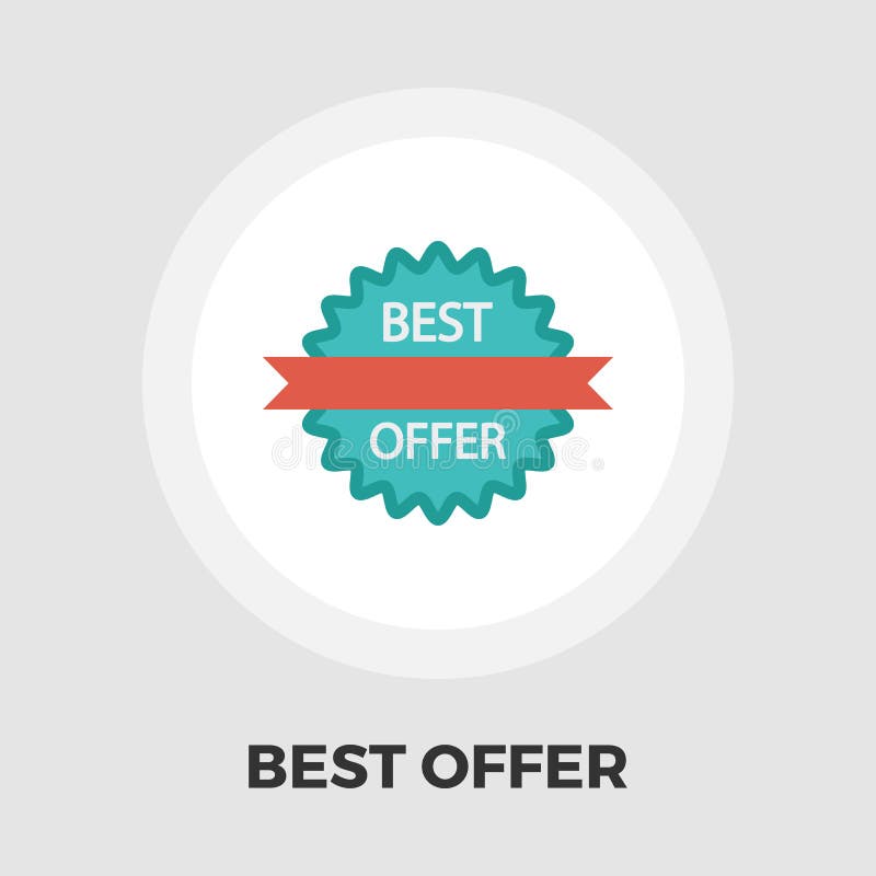 Best Offer flat icon stock vector. Illustration of banner - 89289809