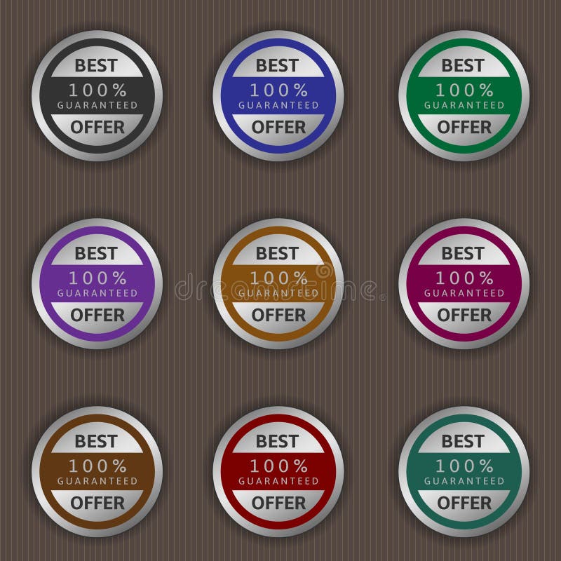 Best offer labels stock vector. Illustration of offer - 76202489