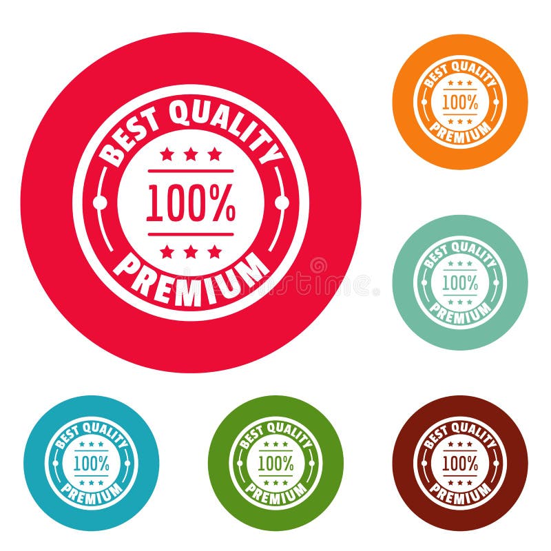 Best Offer Logo Icons Circle Set Vector Stock Vector - Illustration of ...