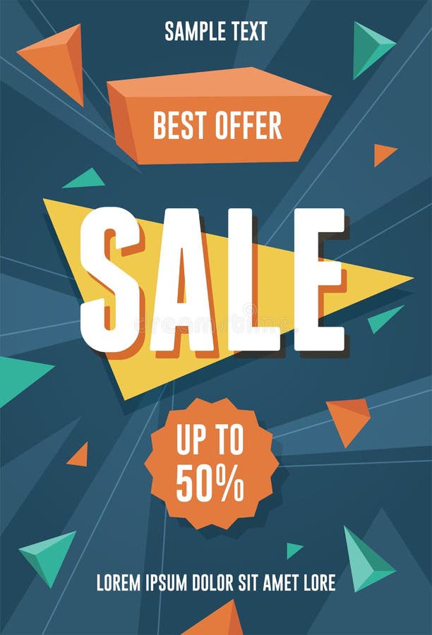 Sale, Discount and Promotion Flyer Set Stock Vector - Illustration of ...