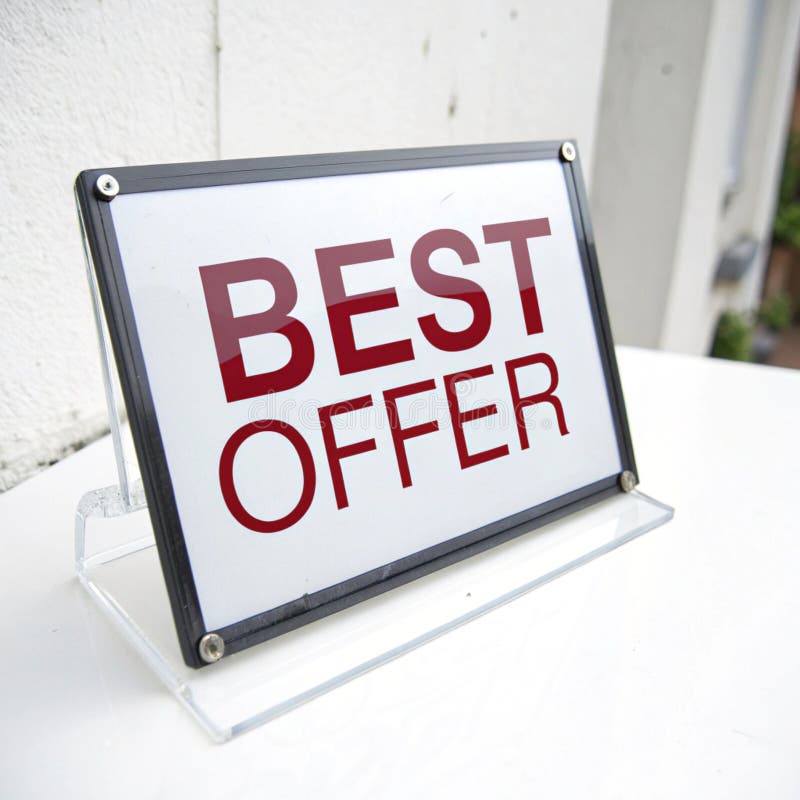 Best Offer Sign Isolated on White Background Stock Illustration ...