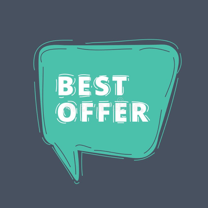 Best Offer in Speech Bubble Stock Vector - Illustration of seller ...