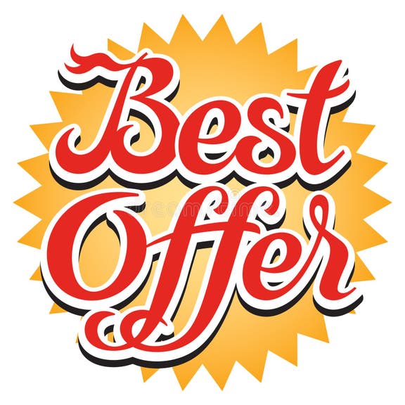 Best Offer Sticker stock vector. Illustration of choice - 31473056