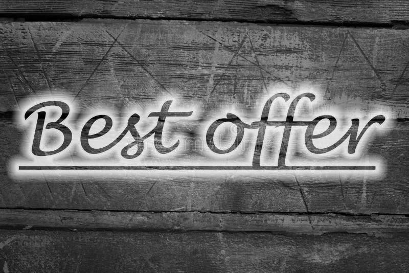 Best Offer Text on Background Stock Image - Image of discount, isolated ...