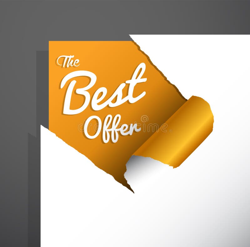 `the Best Offer` stock vector. Illustration of logo, black - 82887897