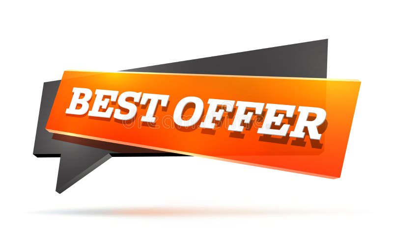 Best Offer Sign stock vector. Illustration of design - 113473515