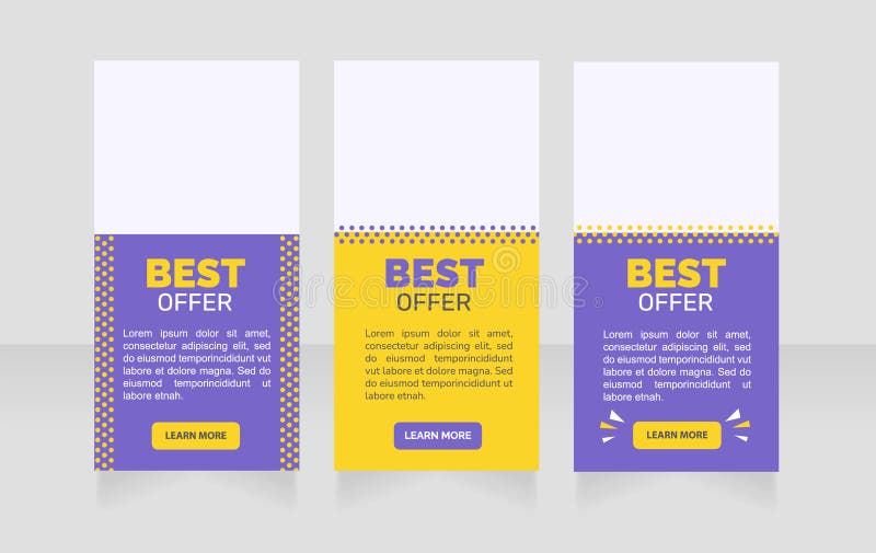 Best Offer Vertical Web Banner Design Template Stock Vector ...