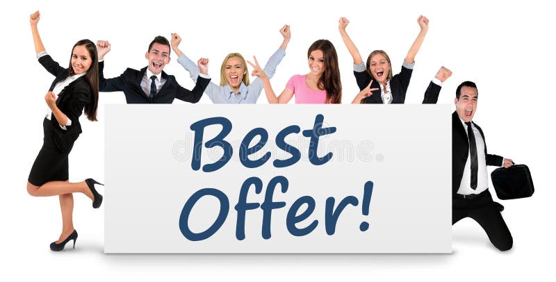 Best offer word on banner stock photo. Image of isolated - 55916276
