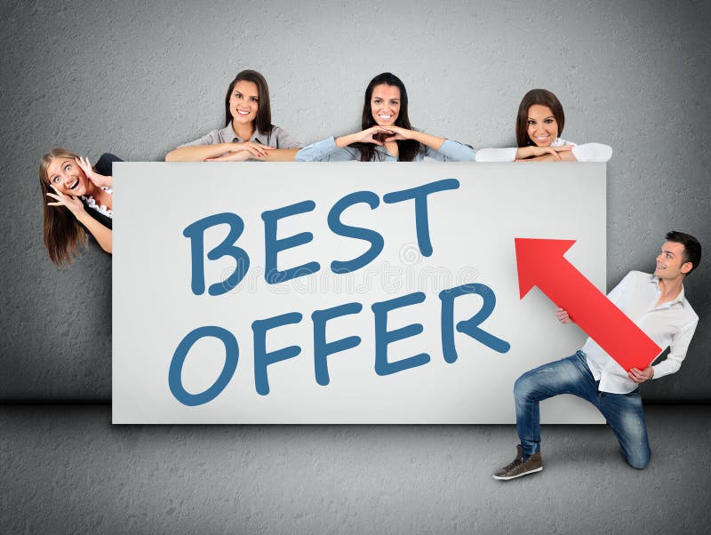 Best offer word on banner stock image. Image of offer - 55915581