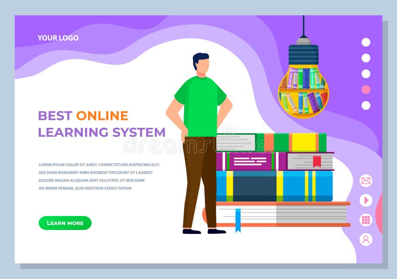 Online Learning Service and Electronic Book Vector Stock Vector ...