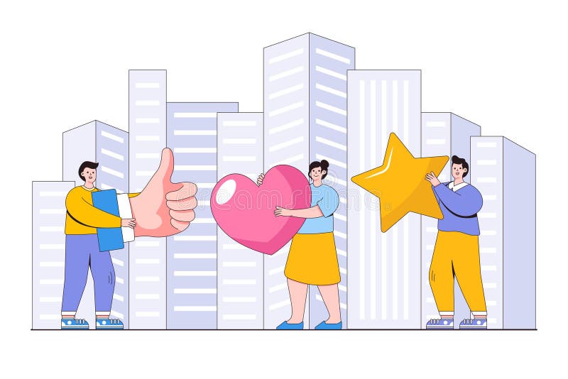 Best Performance, Highest Rating, Vote, Score Five Points Concept ...