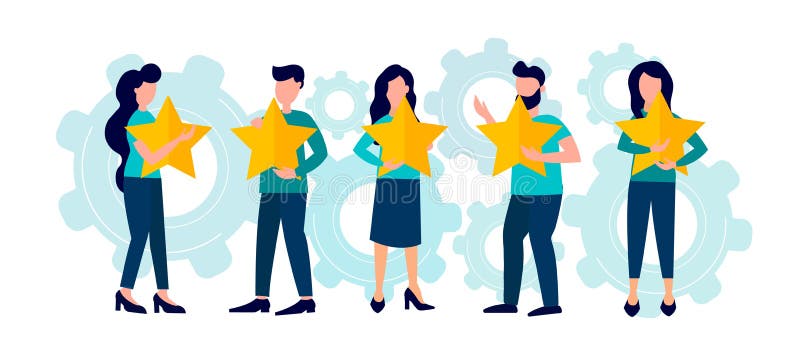 Best Performance Score, Five Point Score. Successful Teamwork Concept ...