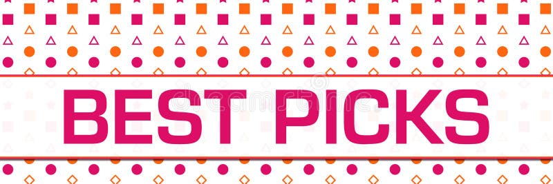 Best Picks Pink Orange Basic Shapes Background Horizontal Stock ...