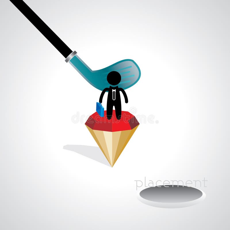 Best Placement Option Push Golf Stick Vector Stock Vector ...