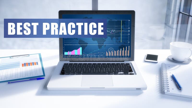 Best practice ahead sign stock illustration. Illustration of background ...