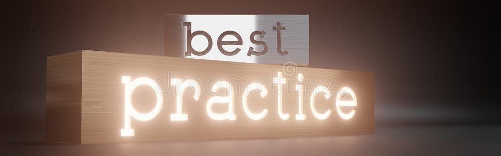 Best Practice - Block Shapes and Glow Effect Stock Illustration ...