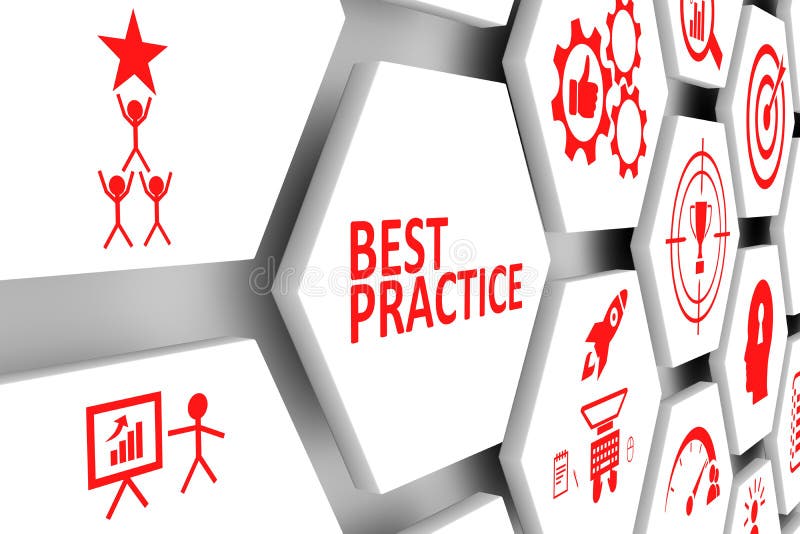 BEST PRACTICE concept stock illustration. Illustration of render ...