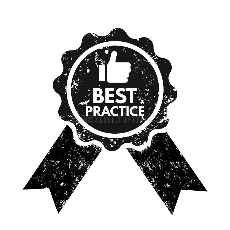 Best Practice Icon, Label, Sign Stock Vector - Illustration of thumb ...