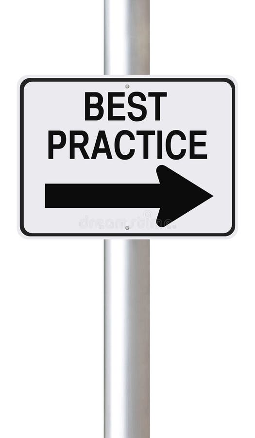 Best practice ahead sign stock illustration. Illustration of background ...