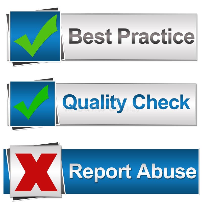 Best Practice Quality Check Report Abuse Stock Illustration ...