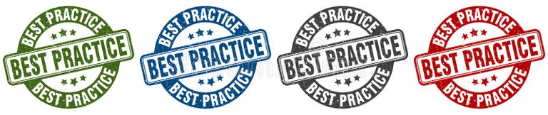 Best Practice Stamp. Best Practice Round Stamp Set Isolated on White ...