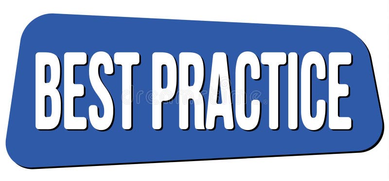BEST PRACTICE Text on Blue Trapeze Stamp Sign Stock Illustration ...