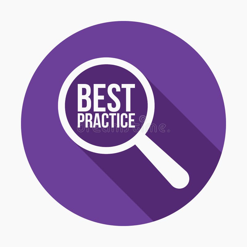 Best Practice Word Magnifying Glass. Vector Illustration Stock Vector ...